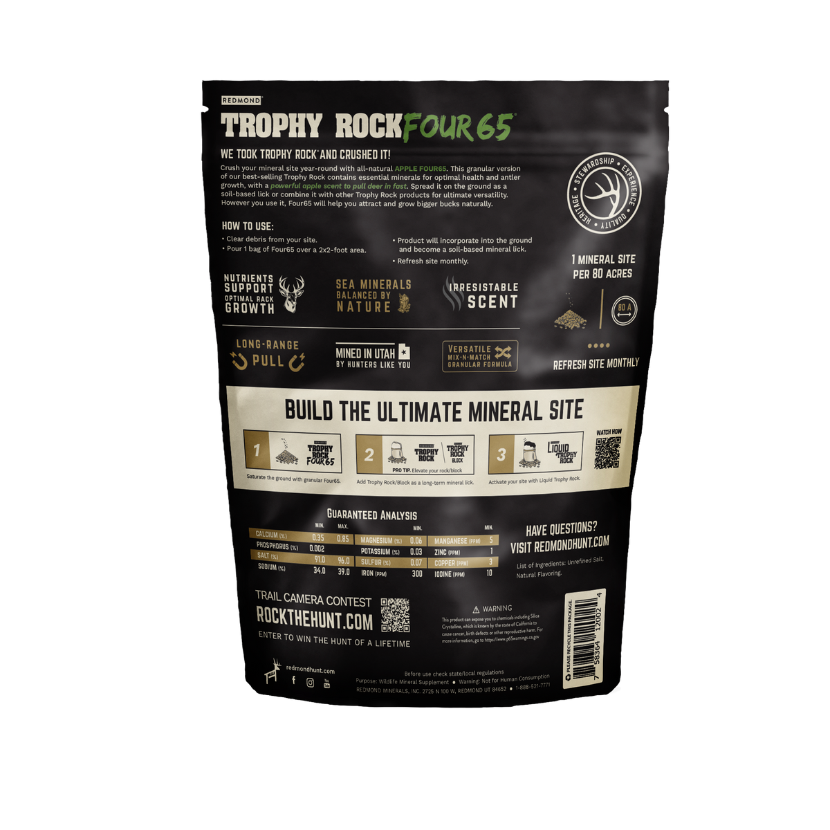 Trophy Rock Apple Four65® – Granular Apple Deer Minerals – Redmond Hunt