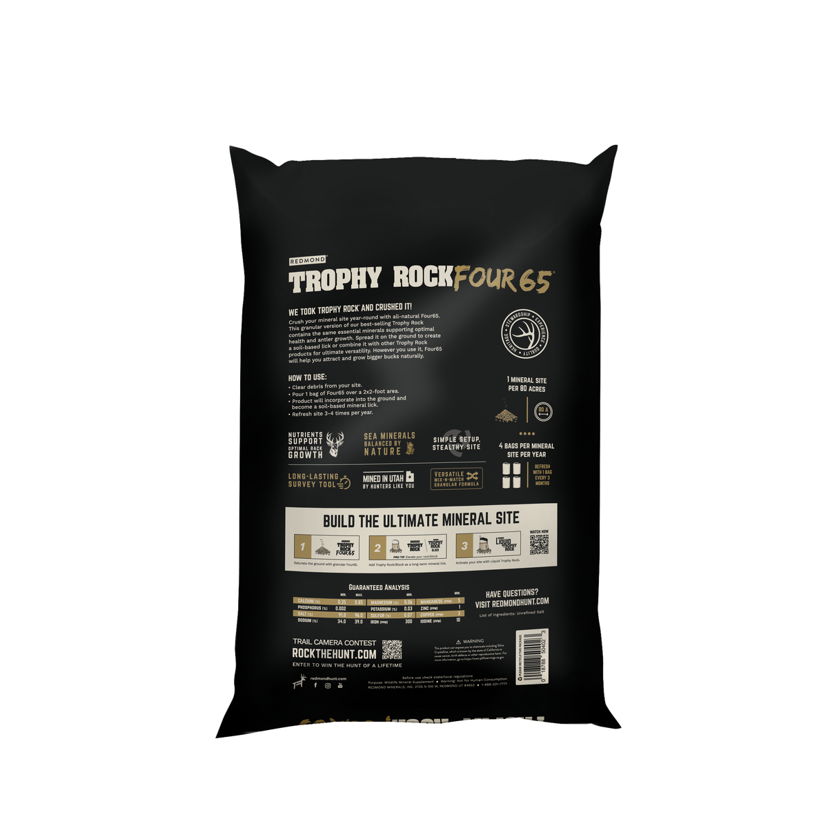 Trophy Rock Four65® - Granular Minerals For Deer – Redmond Hunt