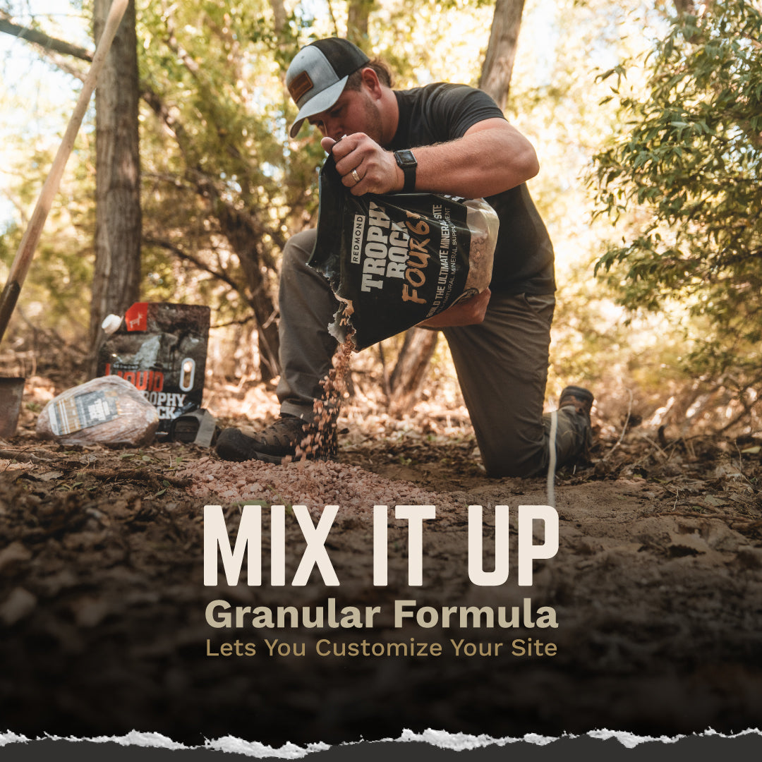 Trophy Rock Four65® - Granular Minerals For Deer – Redmond Hunt